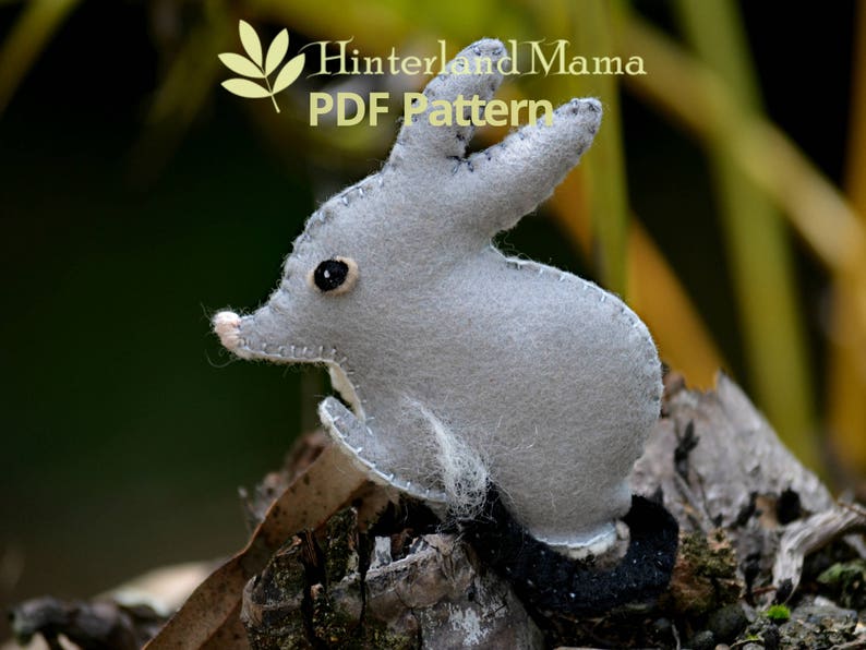 PDF Australian Bilby Felt Animal Pattern: Template and Instructions ...