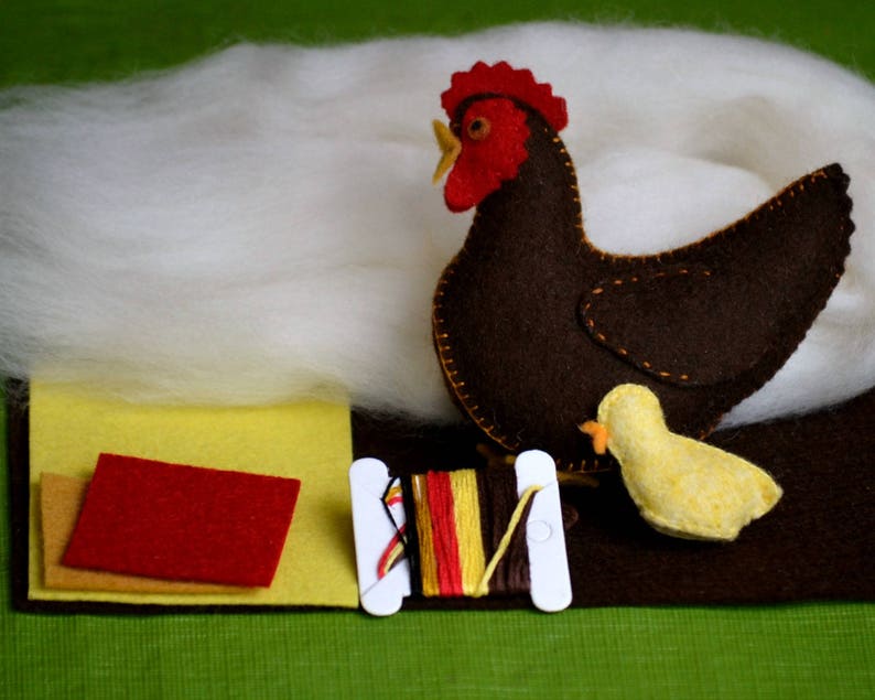 PDF Felt Chicken Pattern Waldorf Felt Animal Pattern / | Etsy