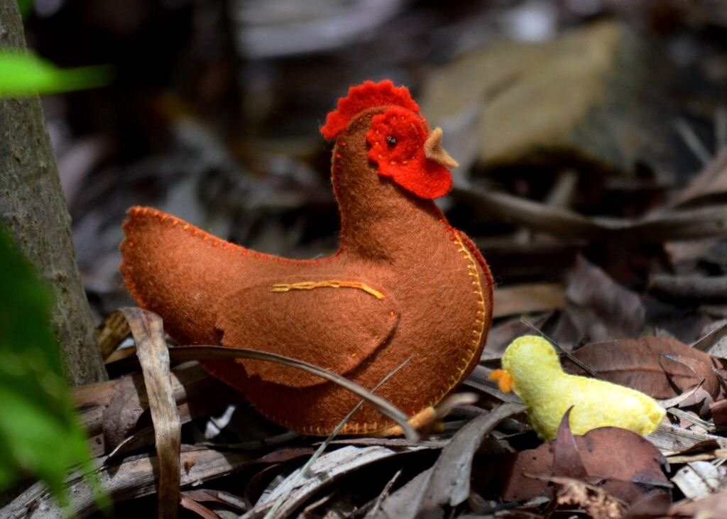 PDF Felt Chicken Pattern Waldorf Felt Animal Pattern / - Etsy Australia