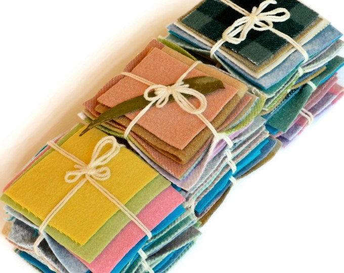 Bulk Eco Wool Felt Squares 75-90 Pcs. Vintage Wool Blanket - Etsy