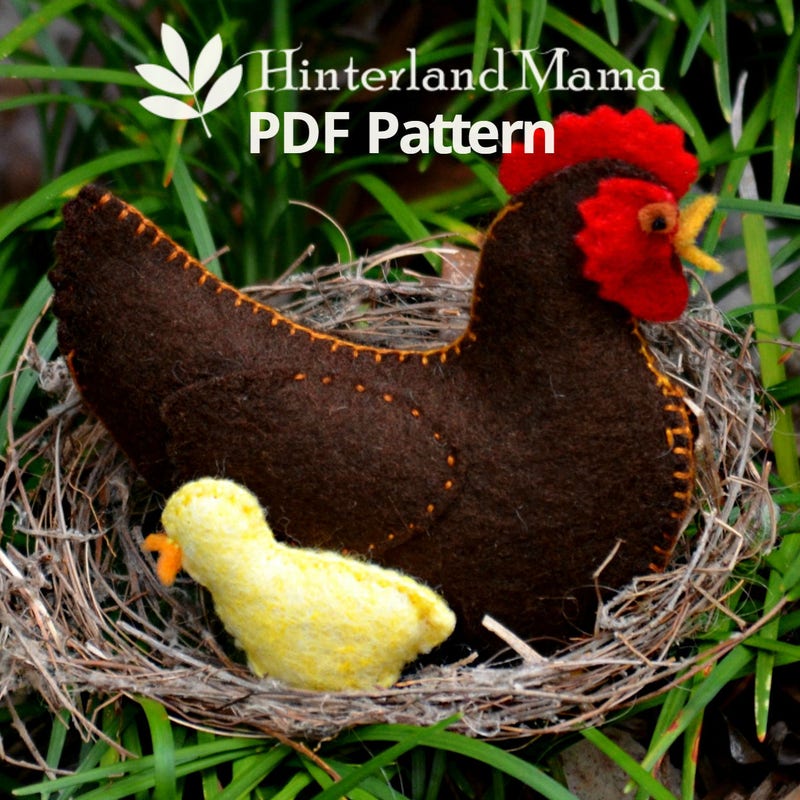 Felt Hen - Etsy