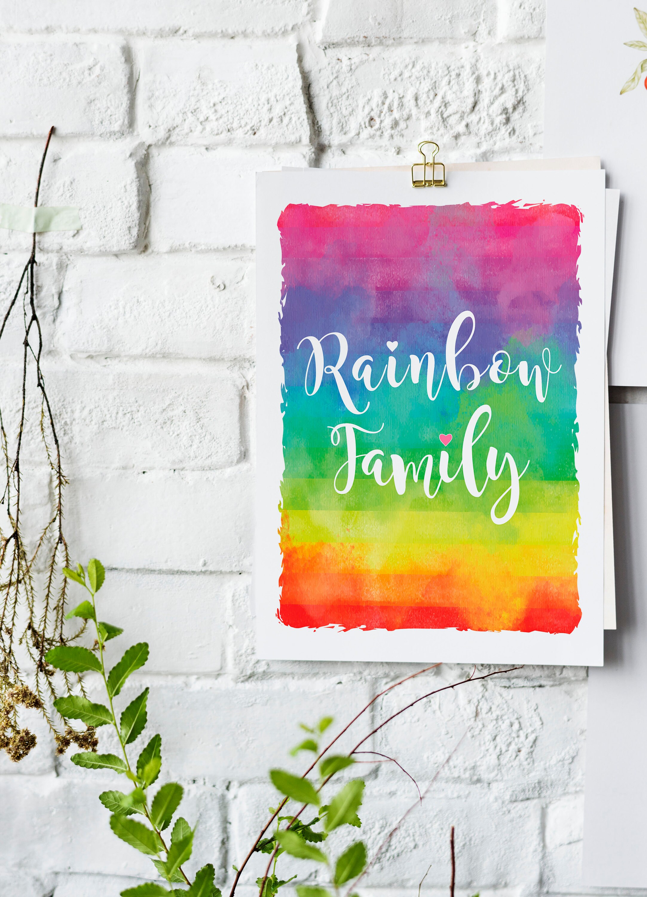 PDF Rainbow Art Print. Home & Nursery Printable. Rainbow | Etsy