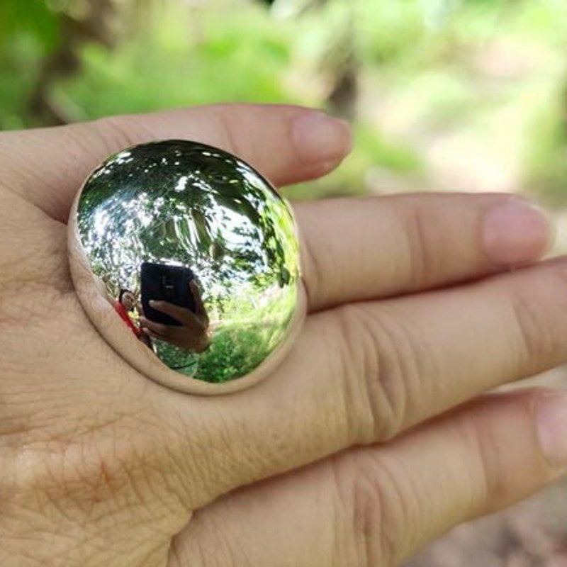 Silver Chunky Ring - Etsy