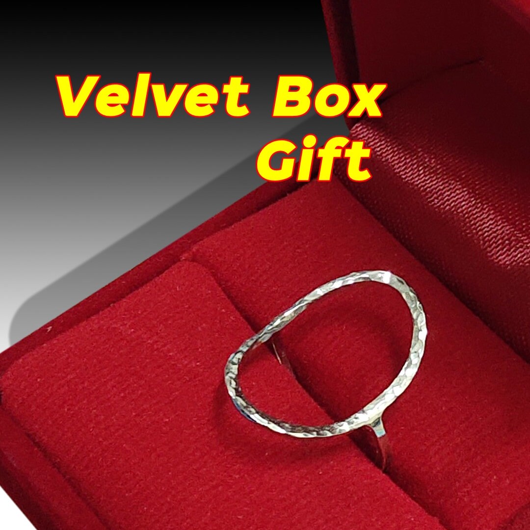 925 Sterling Silver Open Oval Ring Hammered Silver Ring - Etsy