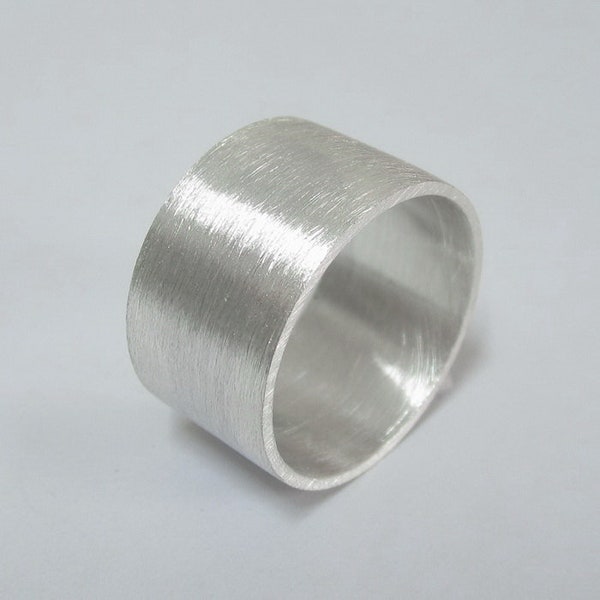 Brushed Silver Ring - Etsy