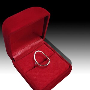 925 Sterling Silver Open Oval Ring Hammered Silver Ring - Etsy