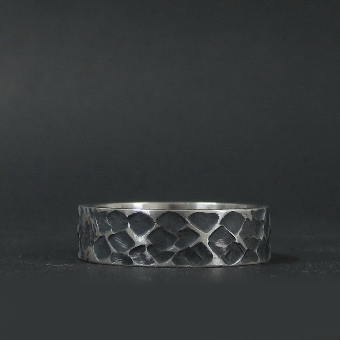 Unique 925 Sterlinfg Silver Rustic Ring, Brutalist Silver Ring ...