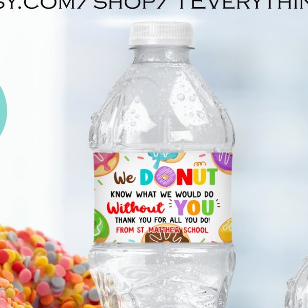 Employee Appreciation Water Bottle Label - Etsy