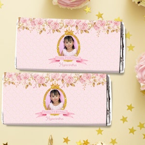 Princess Editable Instant DOWNLOAD Pink Flowers Royal Birthday Theme ...