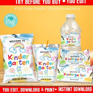 Welcome to Kindergarten Crayons Theme Teacher Student Appreciation ...