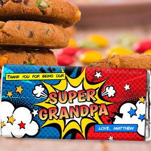 Editable Instant Download Super Dad Happy Father's Day Candy Bar ...