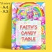 Editable DIGITAL DOWNLOAD Candy Land Candyland Theme Chip Bag Labels ...