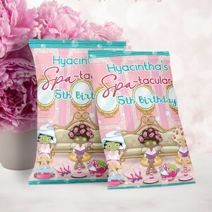Spa-tacular Spa Party Theme Chip Bag Wrapper Birthday Baby Shower Party ...