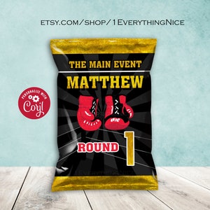 Boxing Theme Red Gloves Gold Boxer Champ Knock Out Knockout Main Event ...