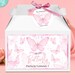 Editable DIGITAL Instant DOWNLOAD Pink Butterfly Butterflies Gable Box ...
