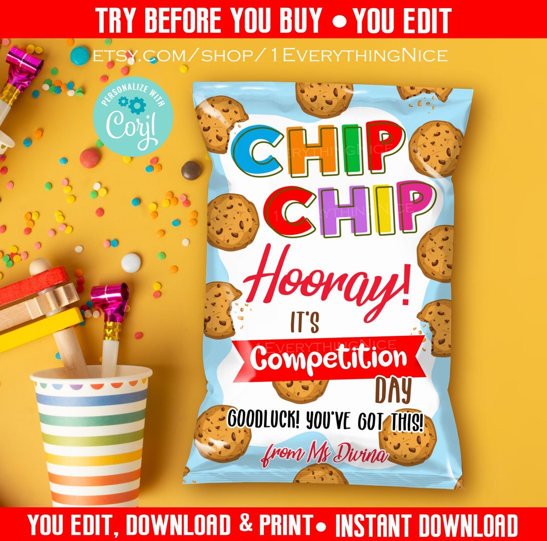 Chip Chip Hooray It's Competition Day | Editable School Teachers ...