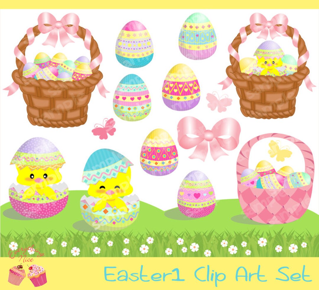 Easter1 Clip Art Set - Etsy