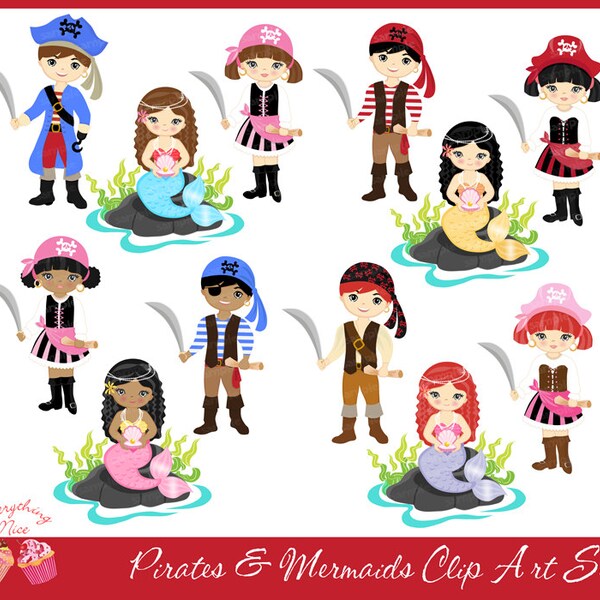 Pirates and Mermaids - Etsy