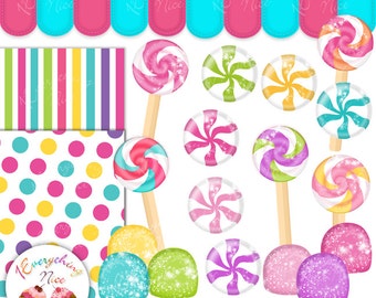 Christmas and Candies Clipart Set | Etsy