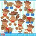 Jolly Christmas Animals 2 Clipart Set - Etsy