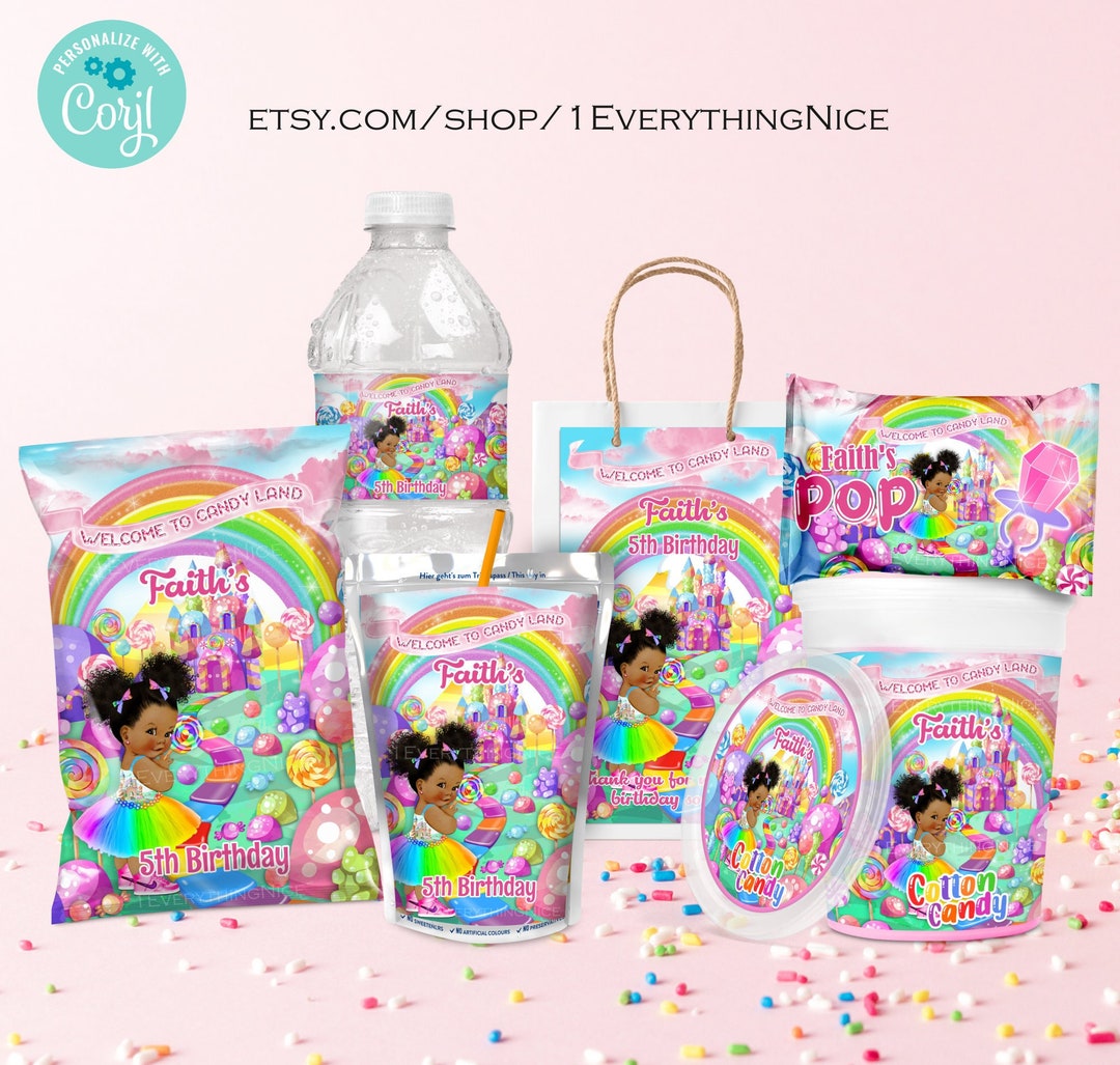 Editable Candy Land Candyland Girl | DIGITAL DOWNLOAD Birthday Party ...