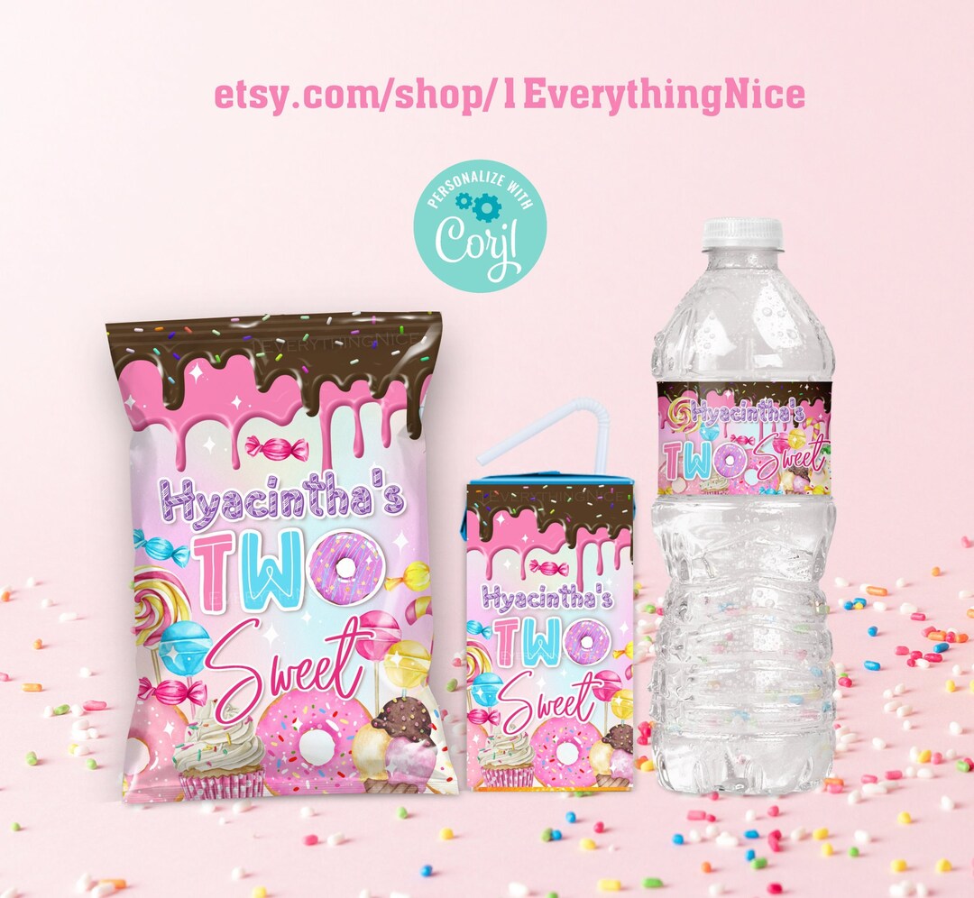 Pink Two Sweet Sweets Donuts Ice Cream Candies Cupcakes Lollipop ...