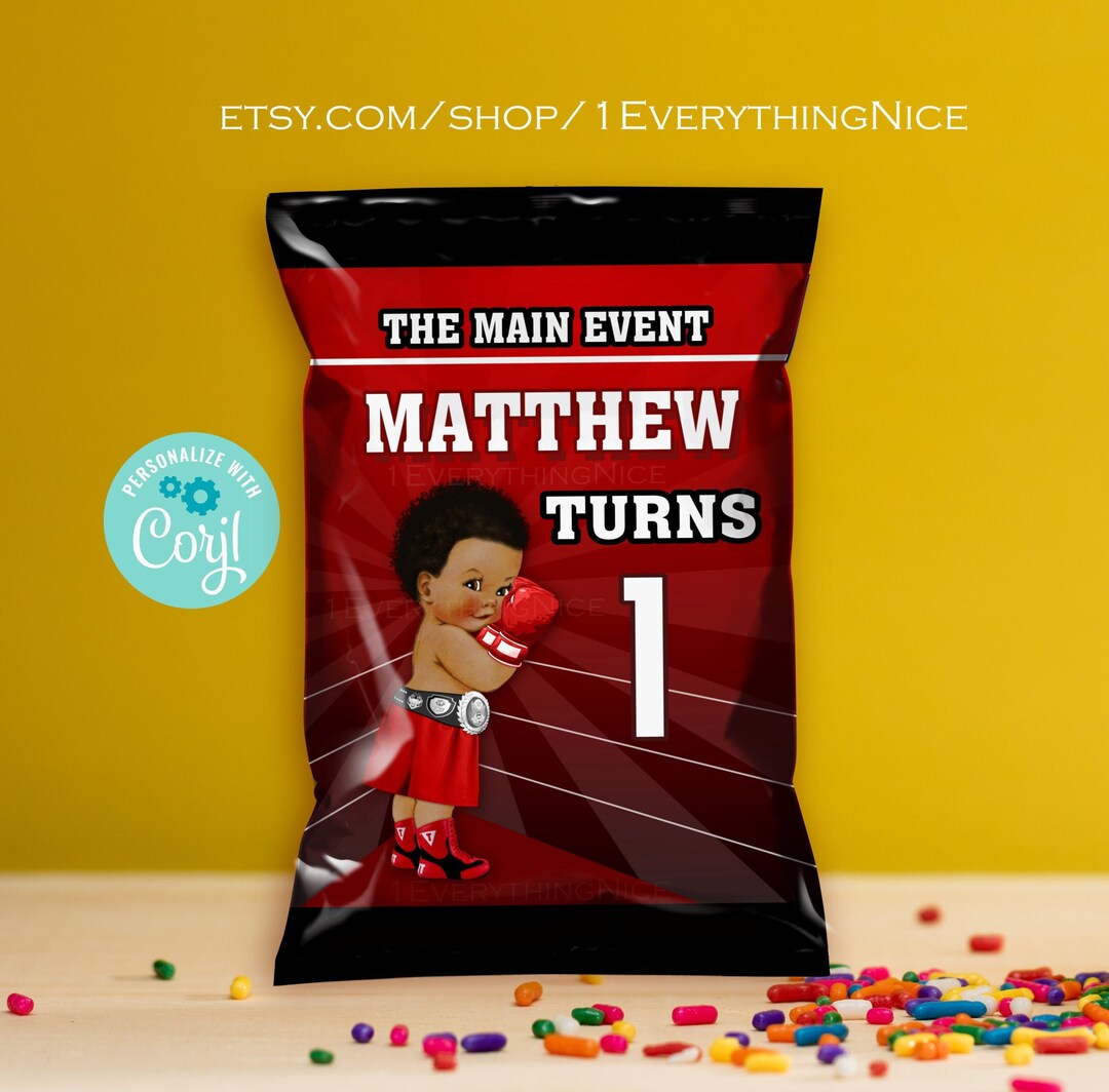 Boxing Little Baby Boy Boxer Little Champ Knock Out Main Event Chip Bag ...