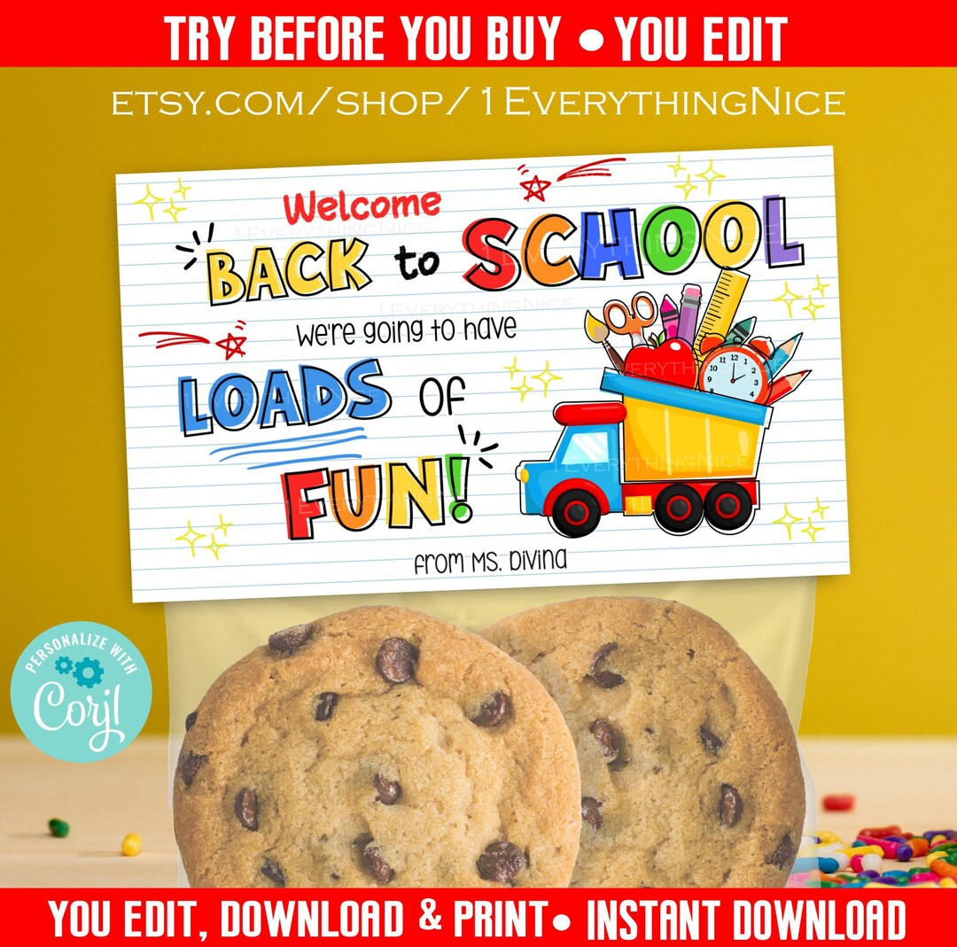 Welcome Back to School Loads of Fun Teacher Student Appreciation 5x3 ...