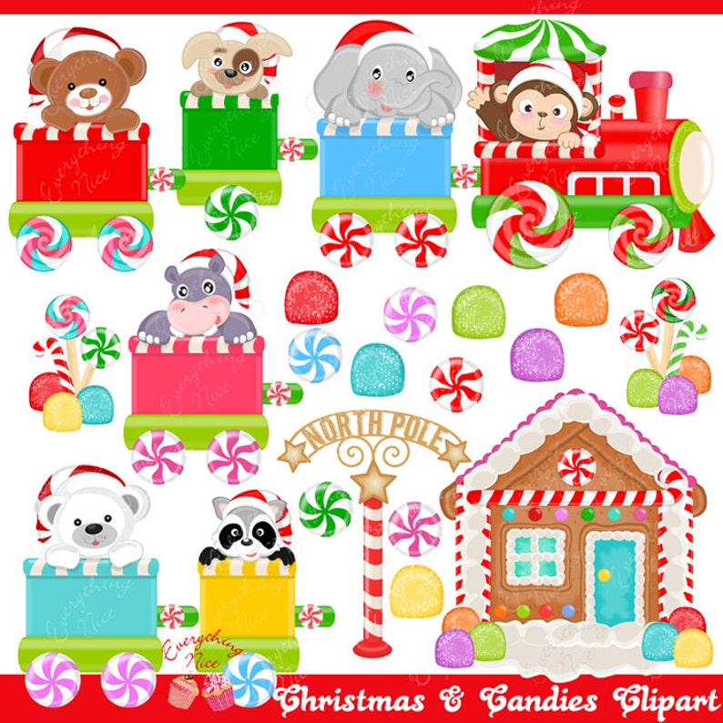 Christmas and Candies Clipart Set - Etsy
