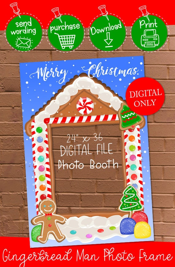 DIGITAL DOWNLOAD Gingerbread Man House Gingerbread House Merry ...