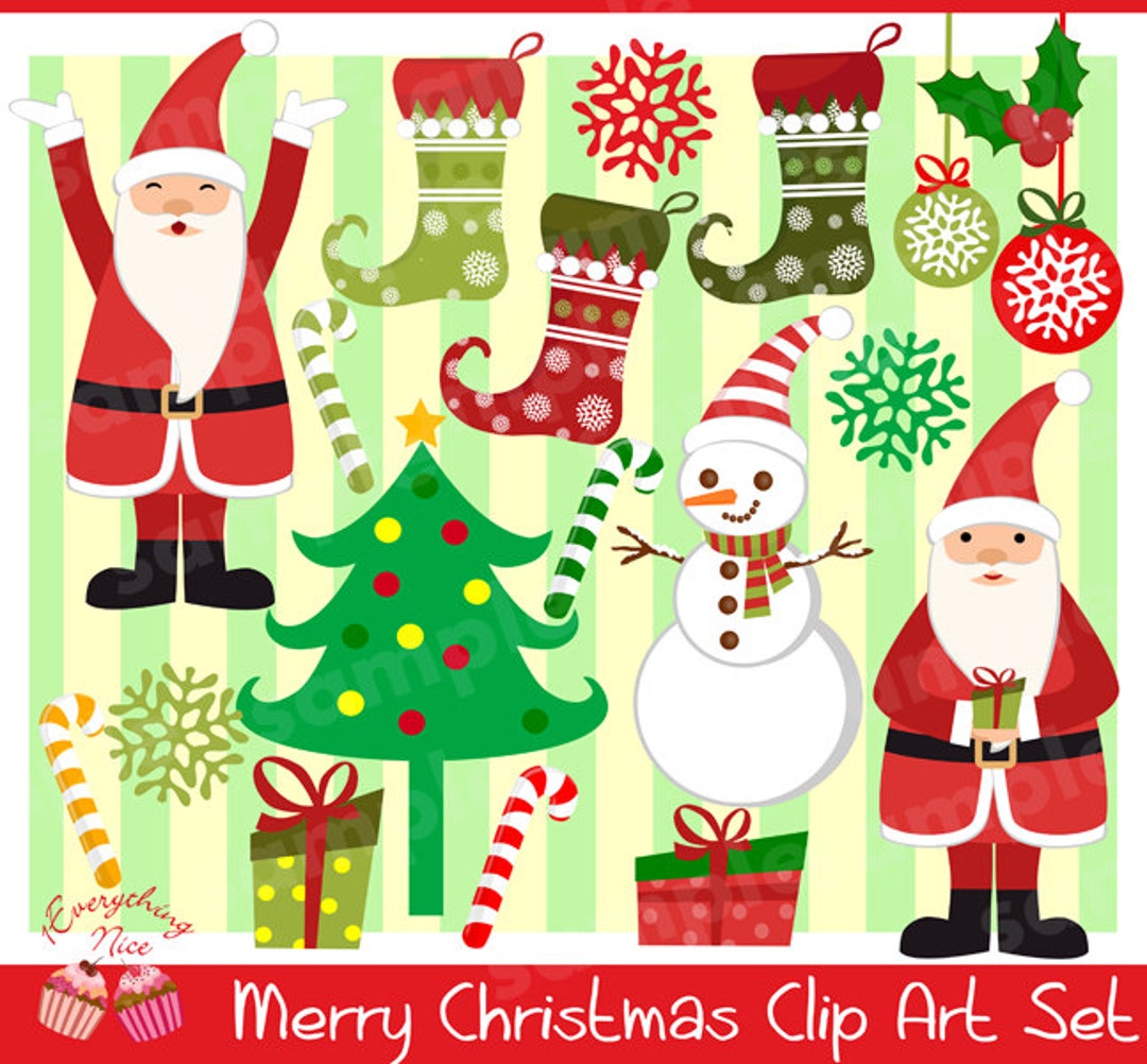 Christmas Clipart Set - Etsy
