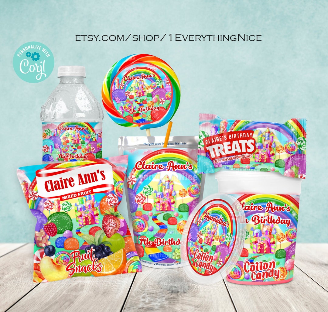 Candy Land Candyland Digital Download Birthday Party Editable Printable ...