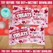 Editable DIGITAL DOWNLOAD Valentine Valentine Theme Favors Treats ...