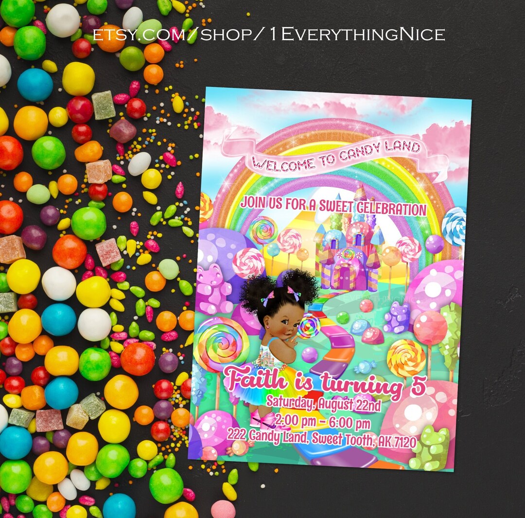 Candy Land Candyland Girl DIGITAL DOWNLOAD Candyland Theme Birthday ...