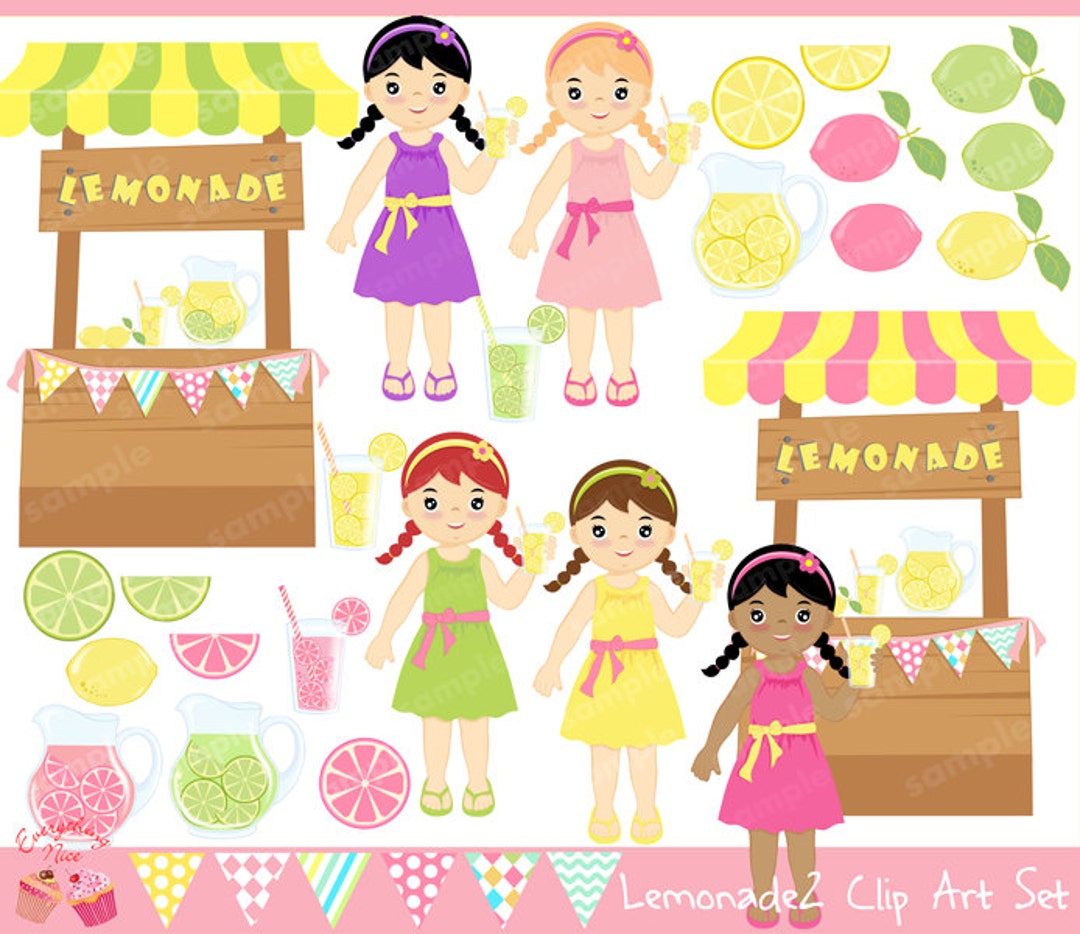 Lemonade2 Clipart Set - Etsy