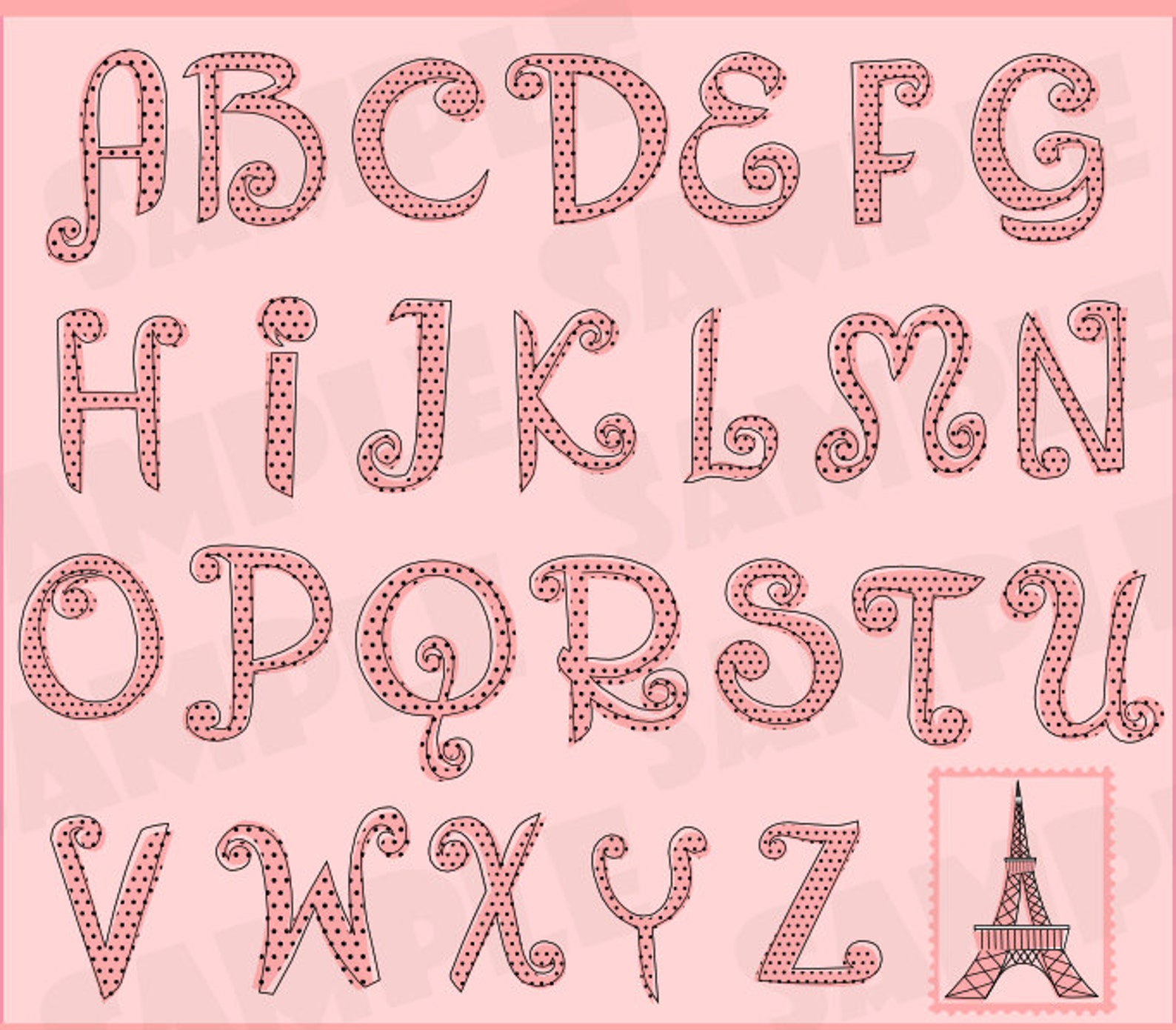 ABC Paris Clip Art Set - Etsy