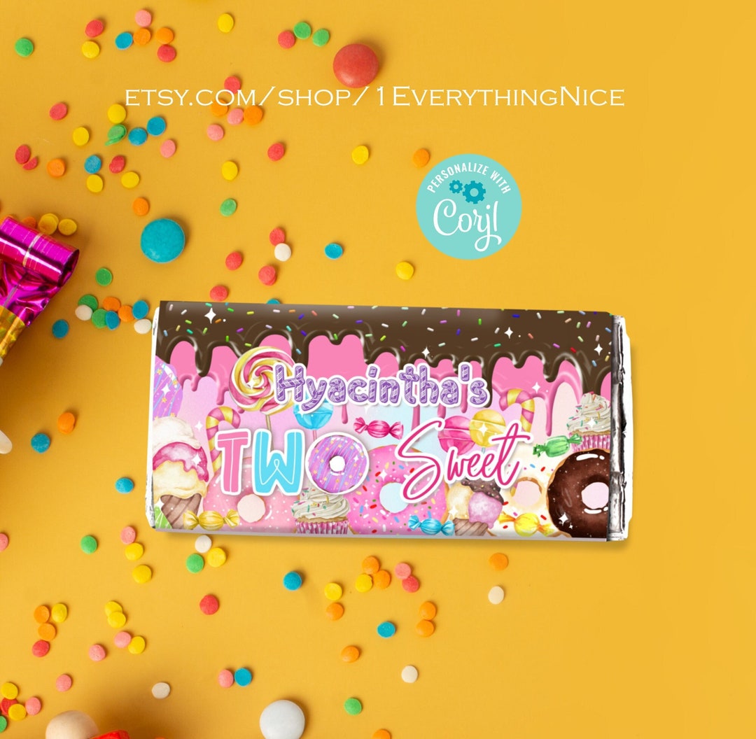 Pink Two Sweet Sweets Donuts Ice Cream Candies Cupcakes Lollipop Candy ...