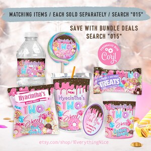 Pink Two Sweet Sweets Donuts Ice Cream Candies Cupcakes Lollipop Candy ...