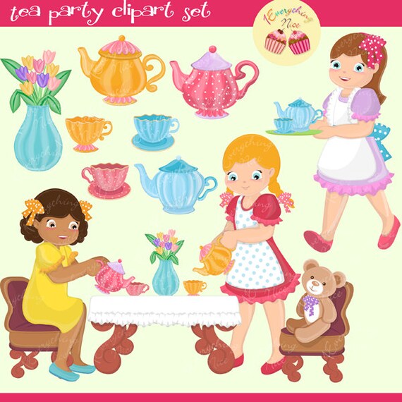Tea Party Clipart Set by 1Everything Nice | Catch My Party