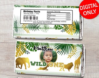DIGITAL DOWNLOAD Wild One Theme Candy Bar Wrappers Chocolate | Etsy