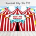 DIGITAL DOWNLOAD Carnival Circus Theme 10ft. Wide X 6ft. High Backdrop ...