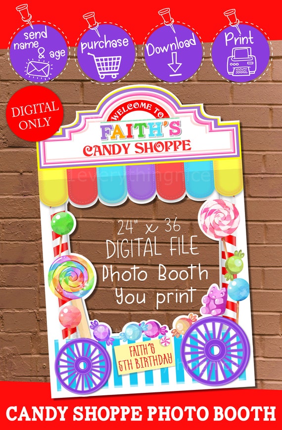 DIGITAL DOWNLOAD Sweet Candy Shoppe Bright Colors Theme - Etsy