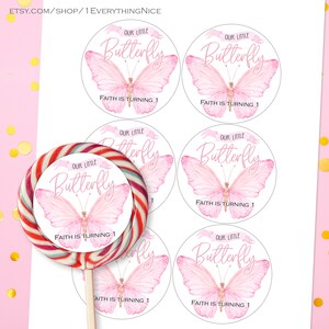 Editable DIGITAL Instant DOWNLOAD Pink Butterfly Butterflies Theme 3 ...