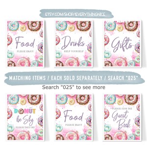 Editable Instant DOWNLOAD Donut Donuts Theme Candy Bar Wrapper Birthday ...