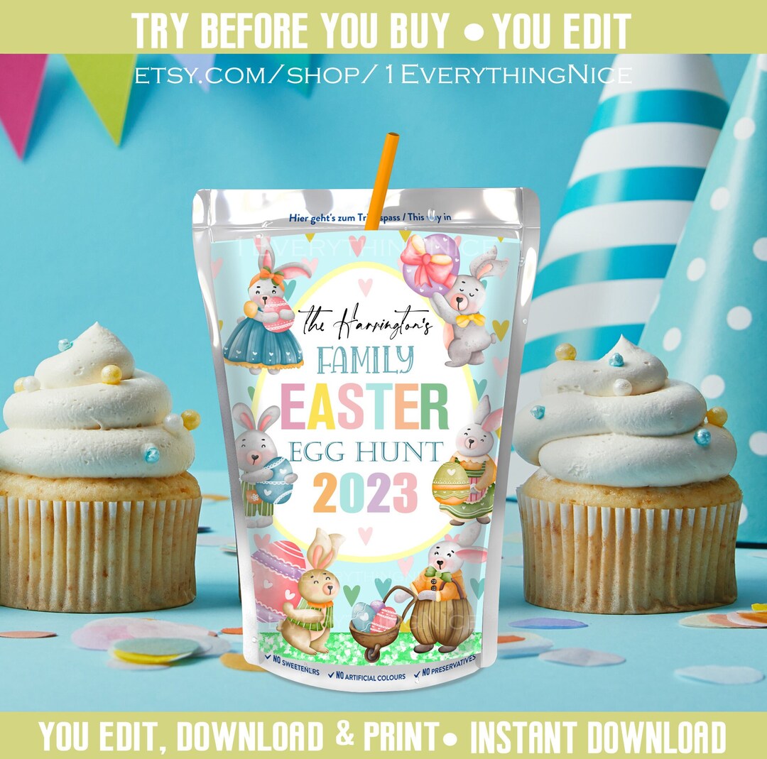 Family Easter Egg Hunt Theme Editable Instant DOWNLOAD Theme Juice ...