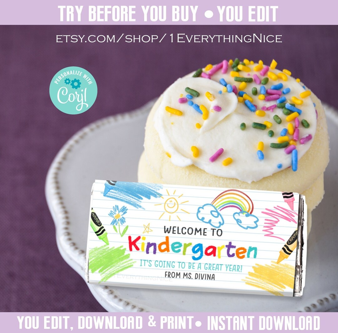 Welcome to Kindergarten Crayons Theme Teacher Student Appreciation ...