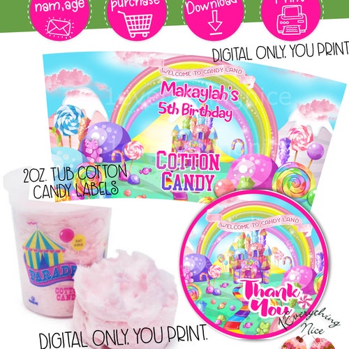 Editable DIGITAL DOWNLOAD Candyland Candy Land Theme Chip Bag - Etsy