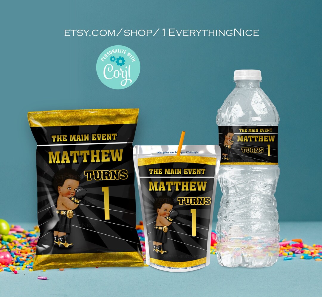 Boxing Little Baby Boy Boxer Champ Main Event Bundle Set 1 Gold & Black ...