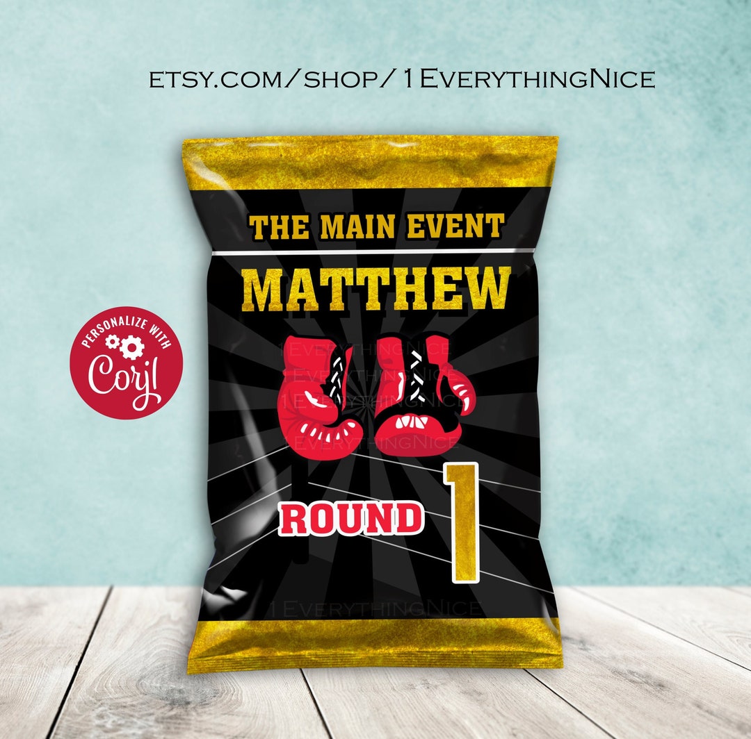 Boxing Theme Red Gloves Gold Boxer Champ Knock Out Knockout Main Event ...