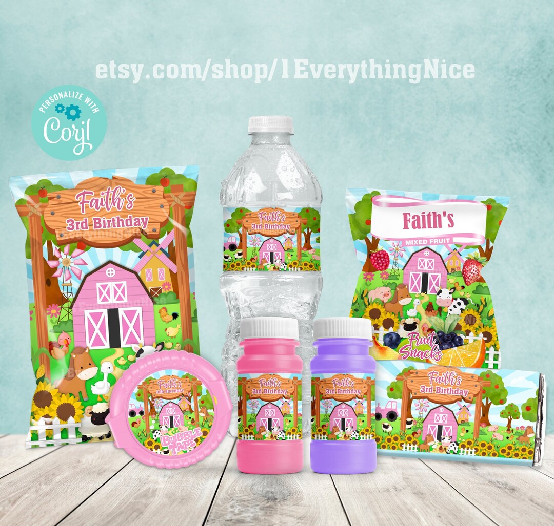 Pink Barn Farm Barnyard Cowgirl Country Farm Animals DIGITAL DOWNLOAD ...